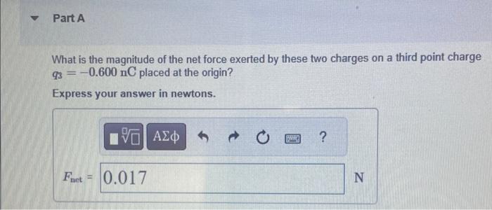 Solved Two point charges are placed on the x axis as | Chegg.com