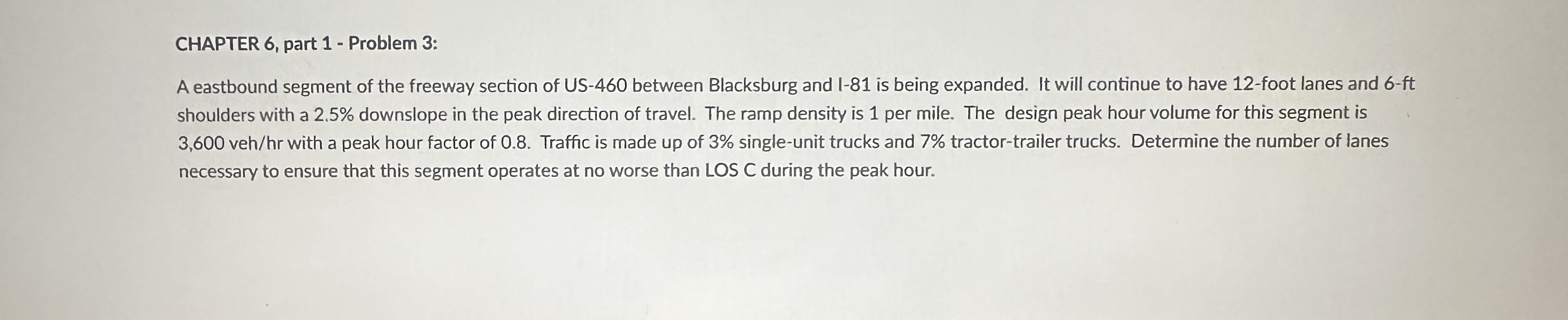 Solved CHAPTER 6, ﻿part 1 - ﻿Problem 3:A eastbound segment | Chegg.com