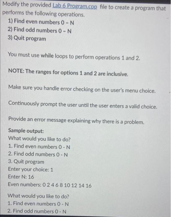 Solved todo code in c++ the first to case functions must use | Chegg.com
