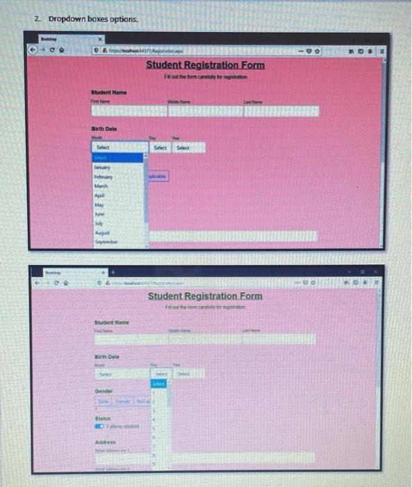 Solved visual studio projectweb application using c#2 pages | Chegg.com