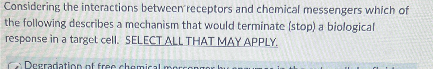 Solved Considering the interactions between receptors and | Chegg.com