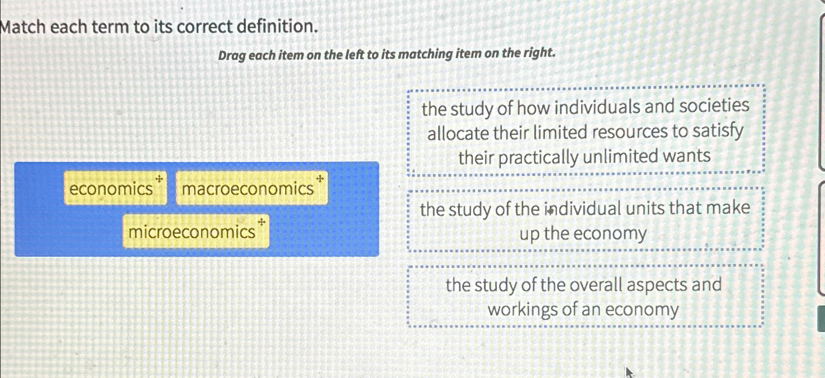 Solved Match each term to its correct definition.Drag each | Chegg.com
