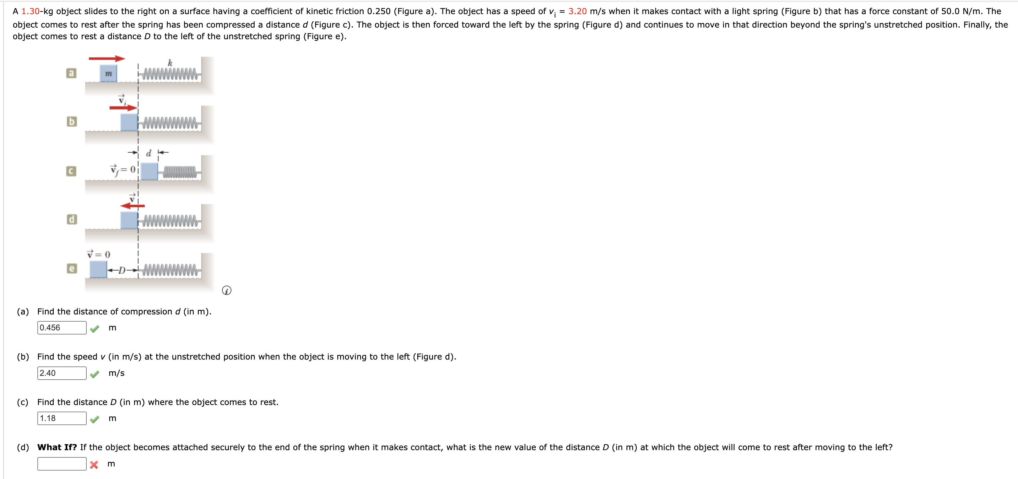 Solved A 1.30-kg object slides to the right on a surface | Chegg.com