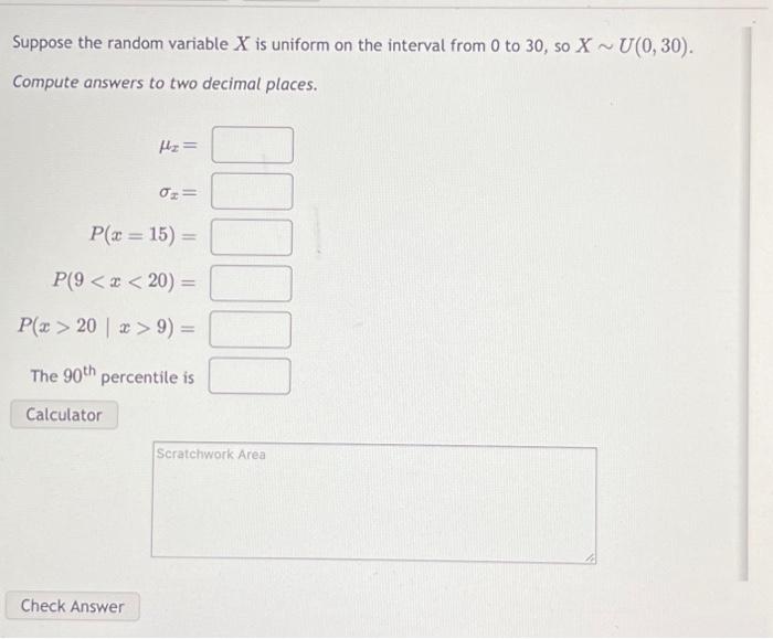 Solved Suppose the random variable X is uniform on the | Chegg.com