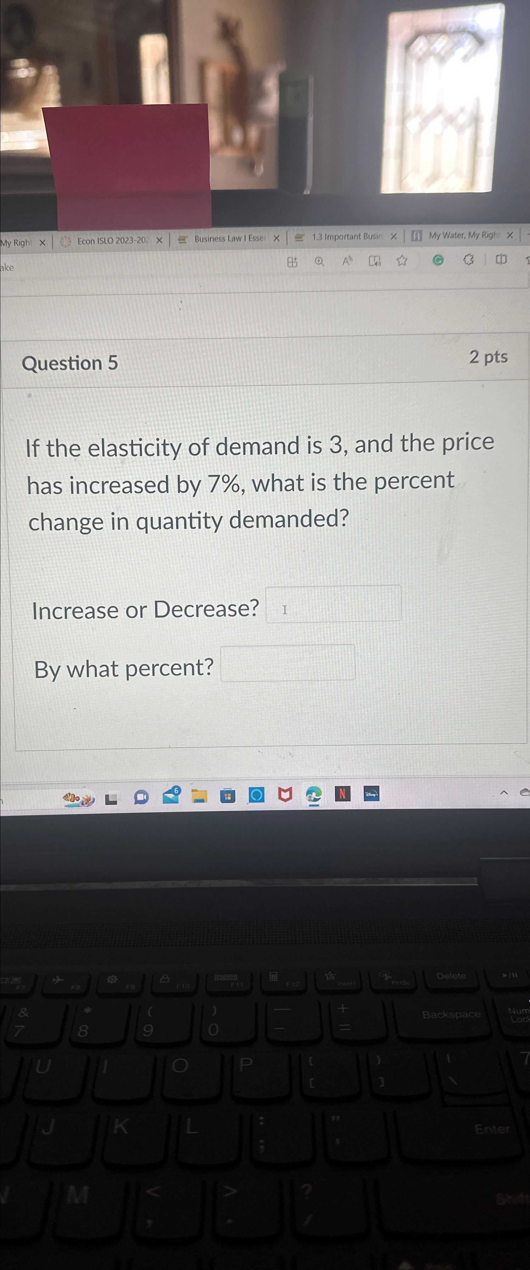Solved If the elasticity of demand is 3 , ﻿and the price has | Chegg.com