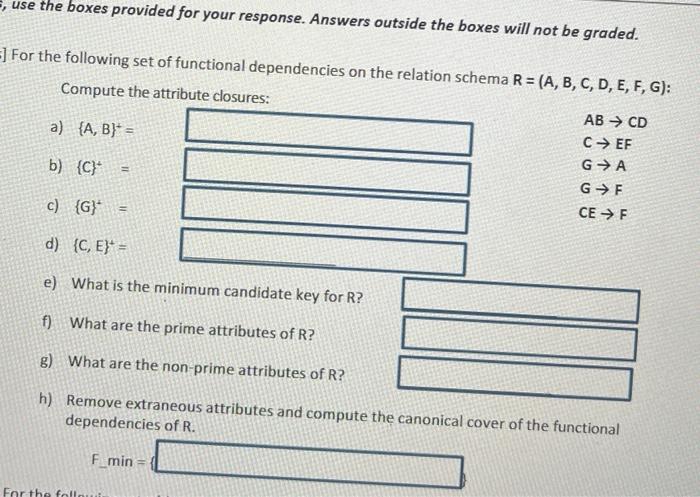 Solved , use the boxes provided for your response. Answers | Chegg.com