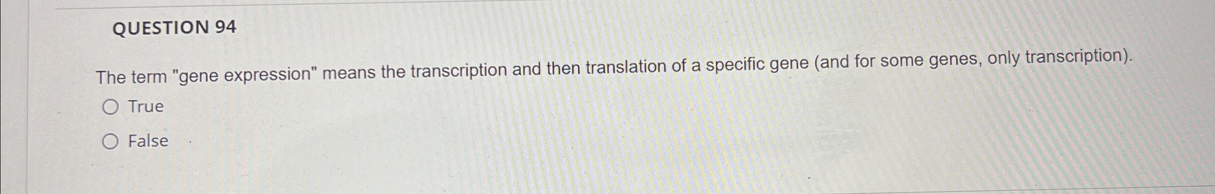 Solved QUESTION 94The term "gene expression" means the | Chegg.com