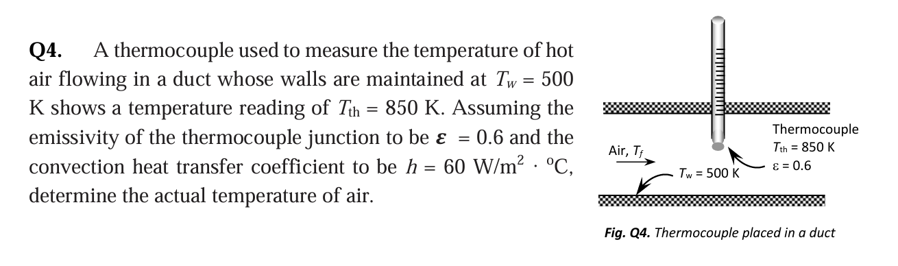 Solved Q4. ﻿A thermocouple used to ﻿measure the temperature | Chegg.com