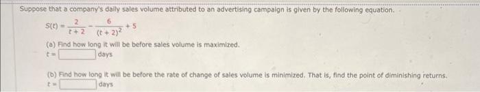 Solved uppose that a company's daily sales volume attributed | Chegg.com