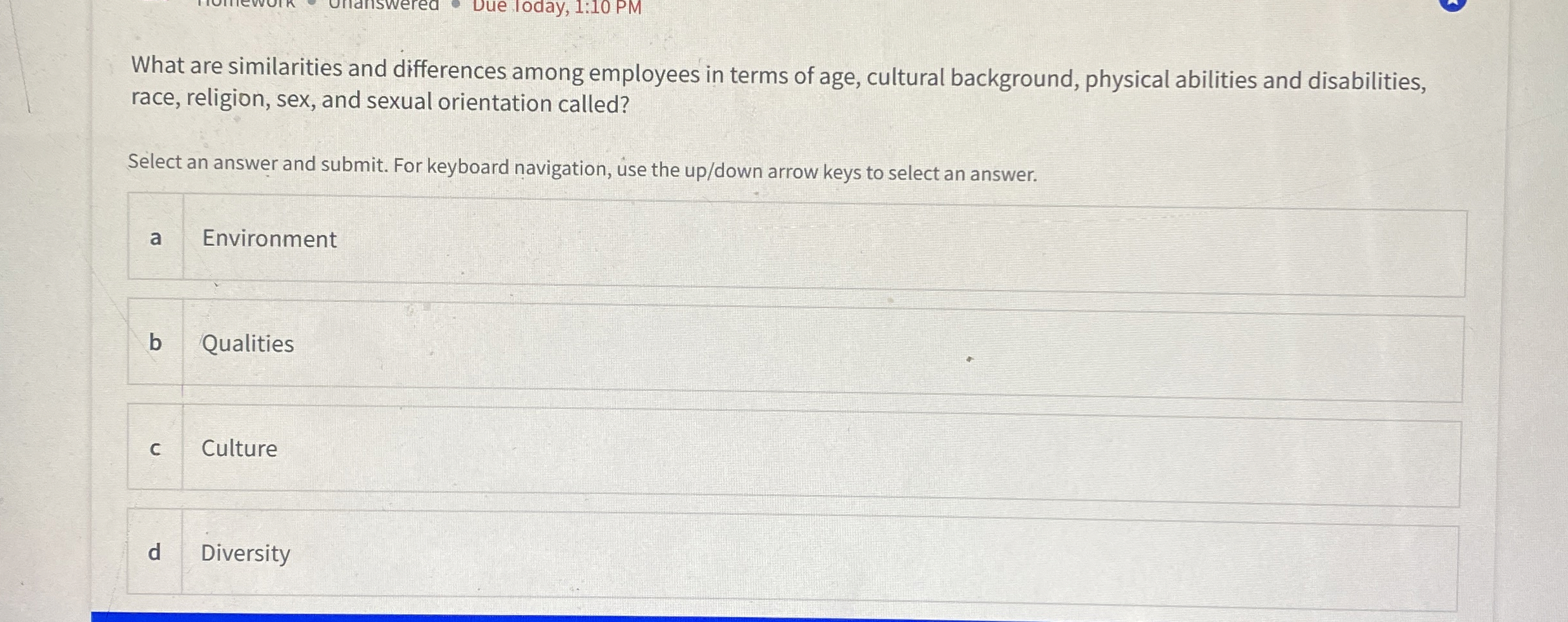 Solved What are similarities and differences among employees | Chegg.com