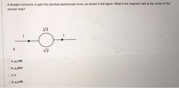 Solved A straight conductor is split into identical | Chegg.com