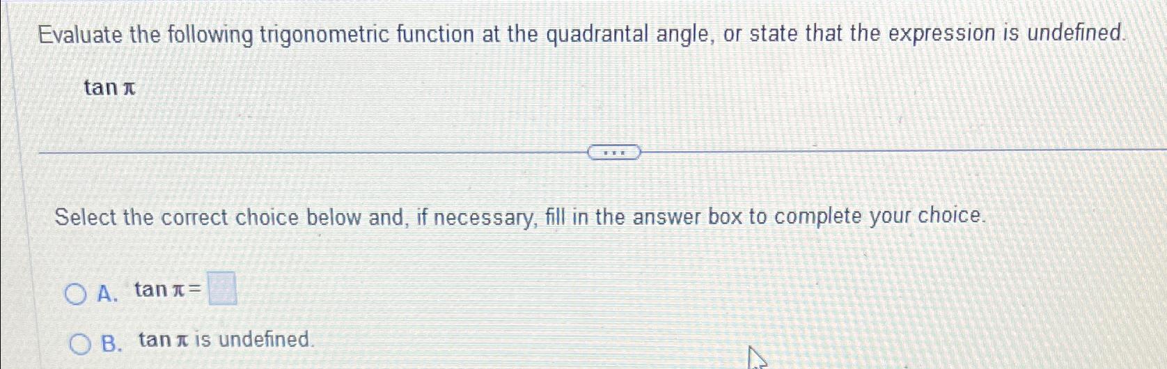 Solved Evaluate the following trigonometric function at the | Chegg.com