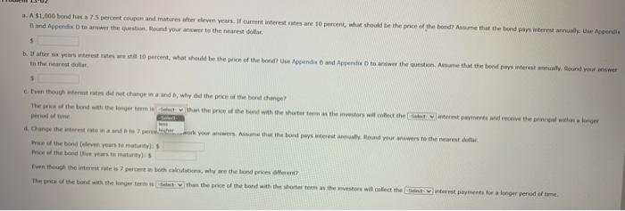 Solved tir the minareat thatior. than the prope of the bond | Chegg.com