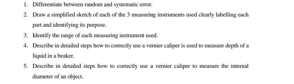 Solved 1.Differentiate between random and systematic | Chegg.com