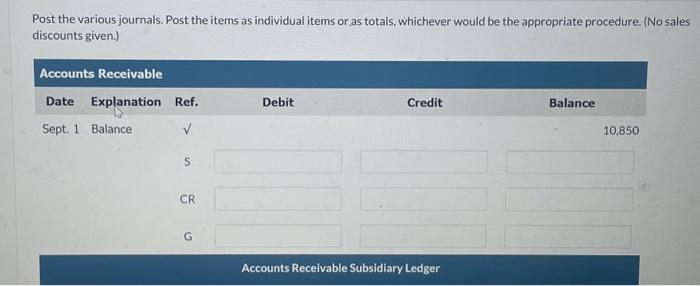 Solved On September 1 , the balance of the Accounts | Chegg.com