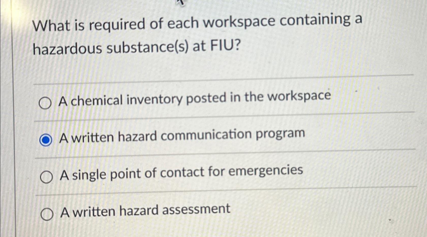 Solved What is required of each workspace containing a | Chegg.com