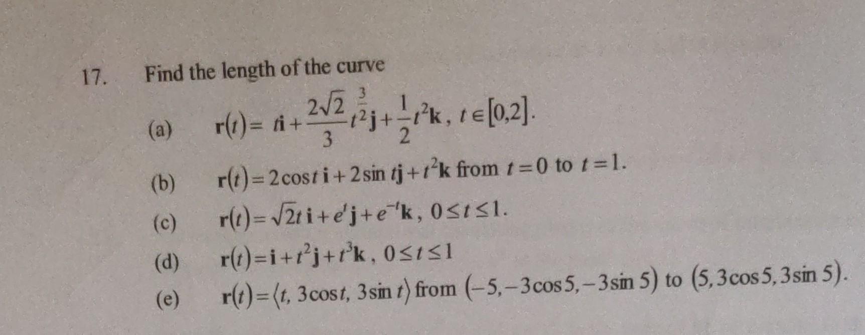 Solved Find the length of the curve (a) | Chegg.com