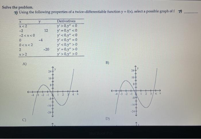 Solved Solve the problem. 7) Using the following properties | Chegg.com