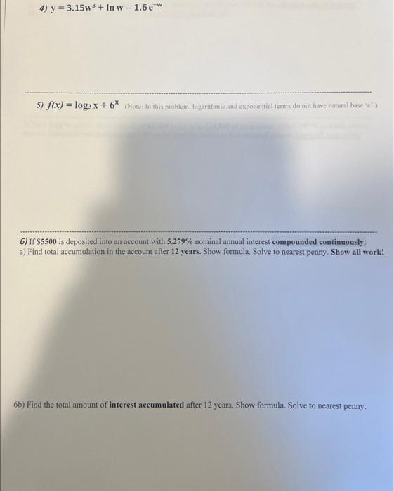 Solved In problem #6-7, solve and evaluate as stated. (Refer | Chegg.com