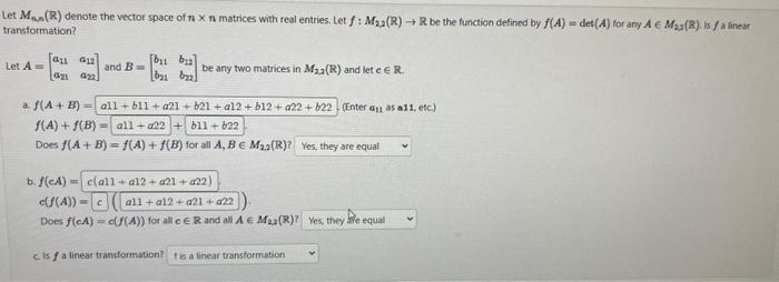 Solved Let Mnn(R) denote the vector space of n×n matrices | Chegg.com