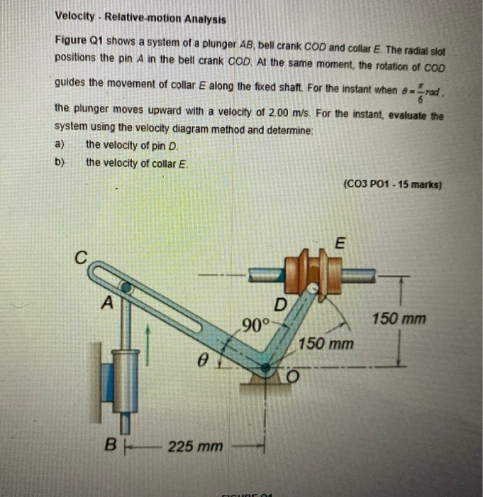 Solved Velocity - Relative-motion Analysis Figure Q1 shows a | Chegg.com