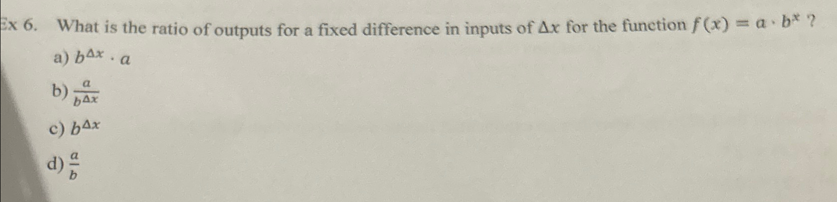 Solved Ex 6. ﻿What is the ratio of outputs for a fixed | Chegg.com