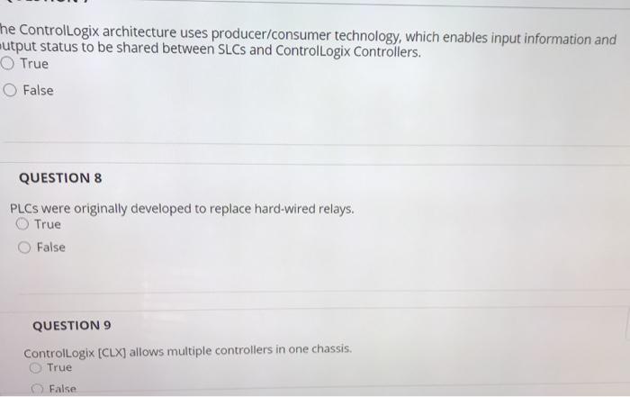 Solved The ControlLogix architecture uses producer/consumer | Chegg.com