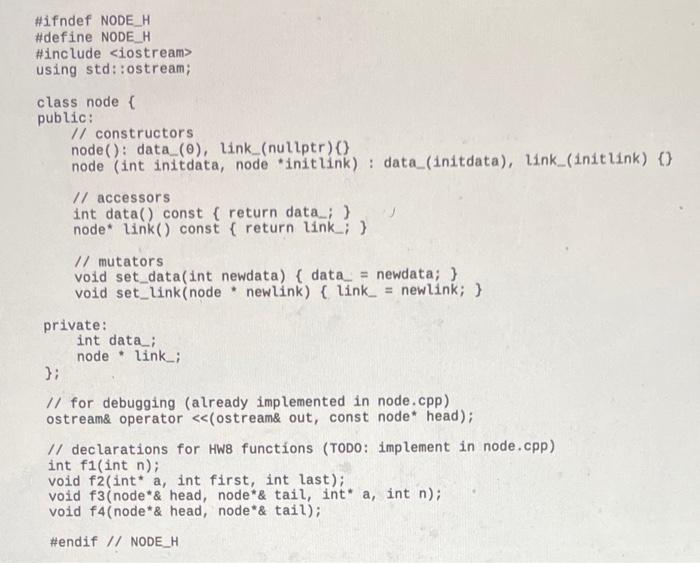 Solved Overview. This week's task is to implement four | Chegg.com