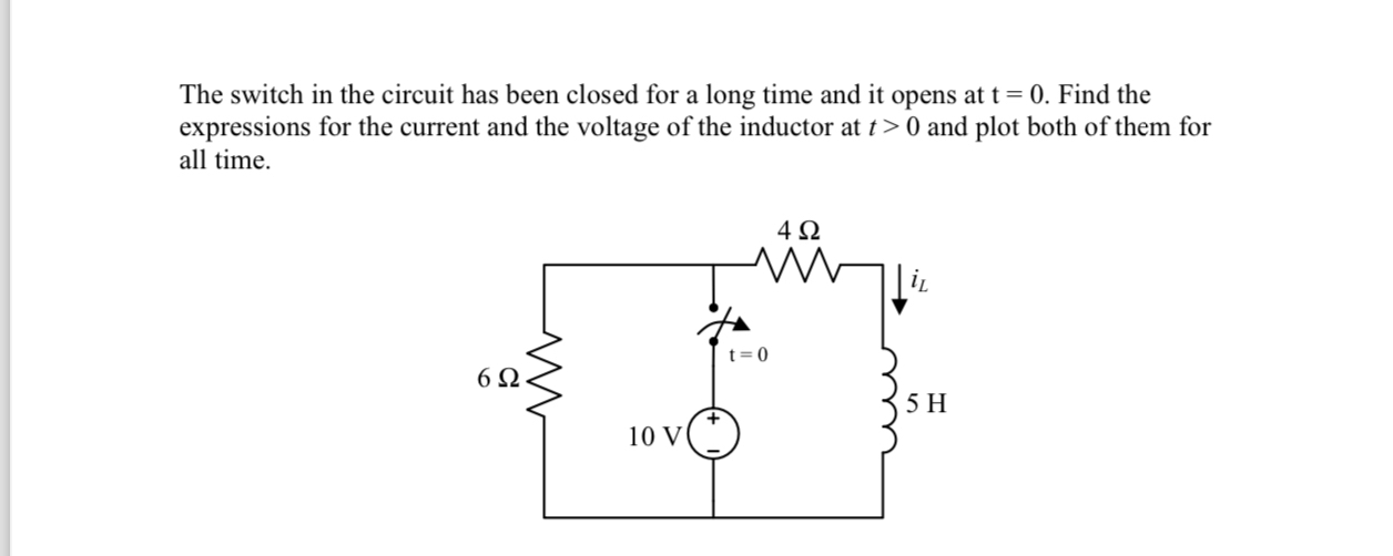 Solved The switch in the circuit has been closed for a long | Chegg.com