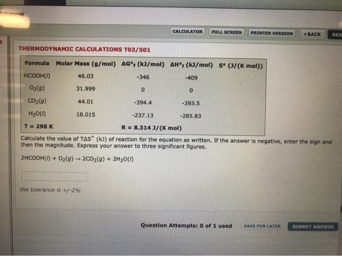 Solved CALCULATOR FULL SCREEN PRINTER VERSION BACK | Chegg.com
