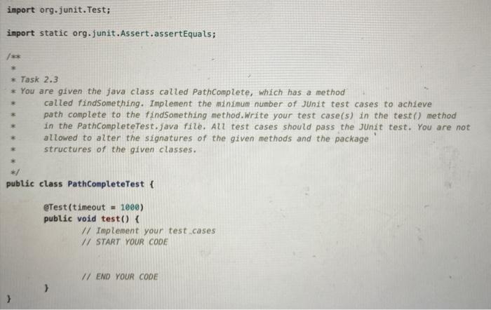 Solved ic class PathComplete \{ 1∗ * This method finds | Chegg.com