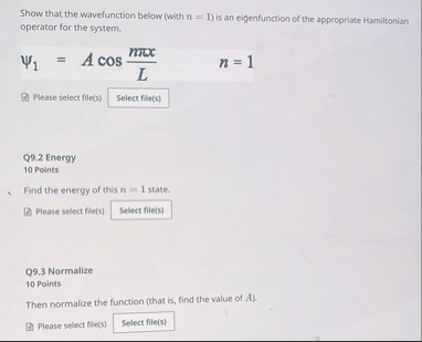 Solved Show that the wavefunction below (with n=1 ) ﻿is an | Chegg.com