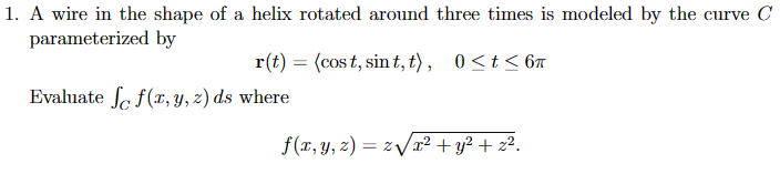 Solved A wire in the shape of a helix rotated around three | Chegg.com
