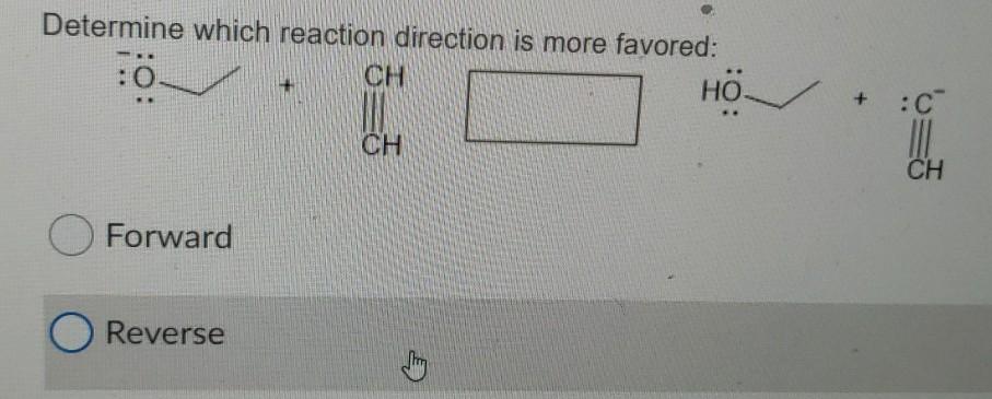 Solved Determine which reaction direction is more favored: | Chegg.com