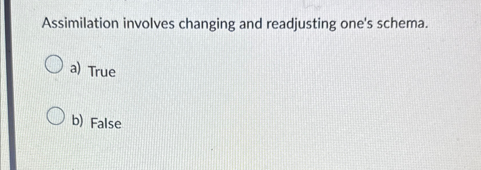 Solved Assimilation involves changing and readjusting one's | Chegg.com