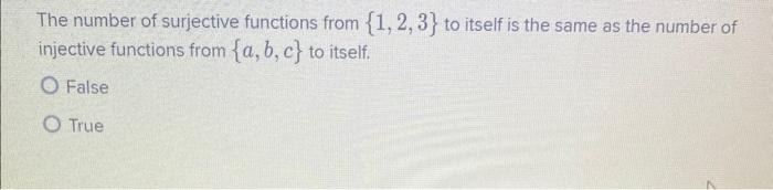 Solved The number of surjective functions from {1,2,3} to | Chegg.com