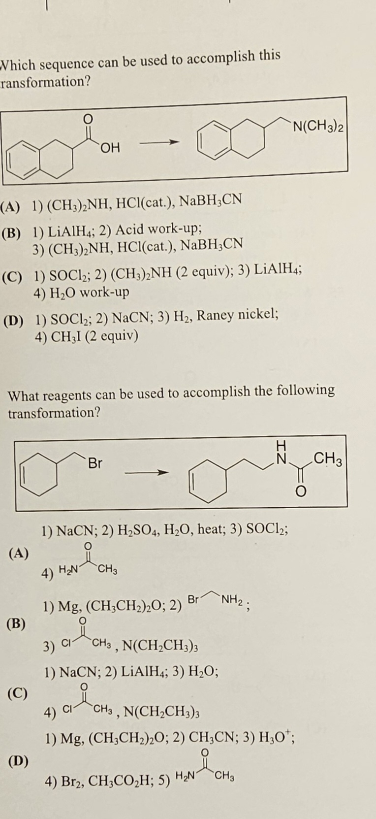 Solved Which sequence can be used to accomplish this | Chegg.com