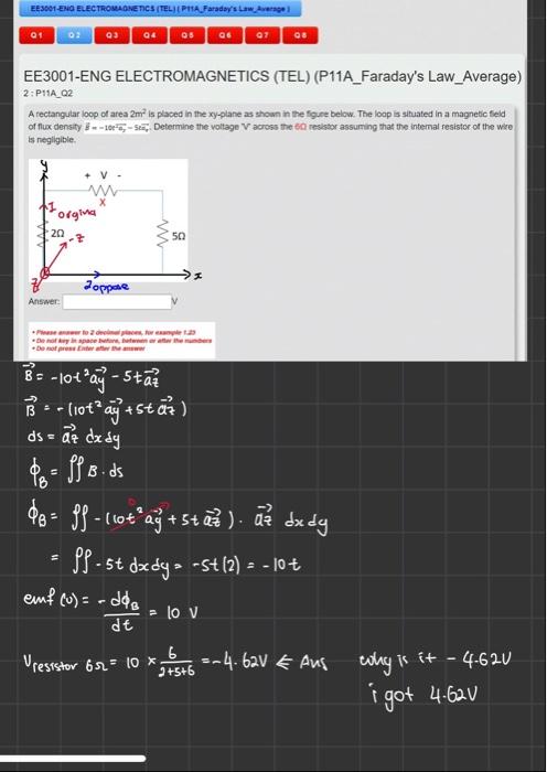Solved EE3001-ENG ELECTROMAGNETICS (TEL) (P11A_Faraday's | Chegg.com Solved EE3001-ENG ELECTROMAGNETICS (TEL) (P11A_Faraday's | Chegg.com