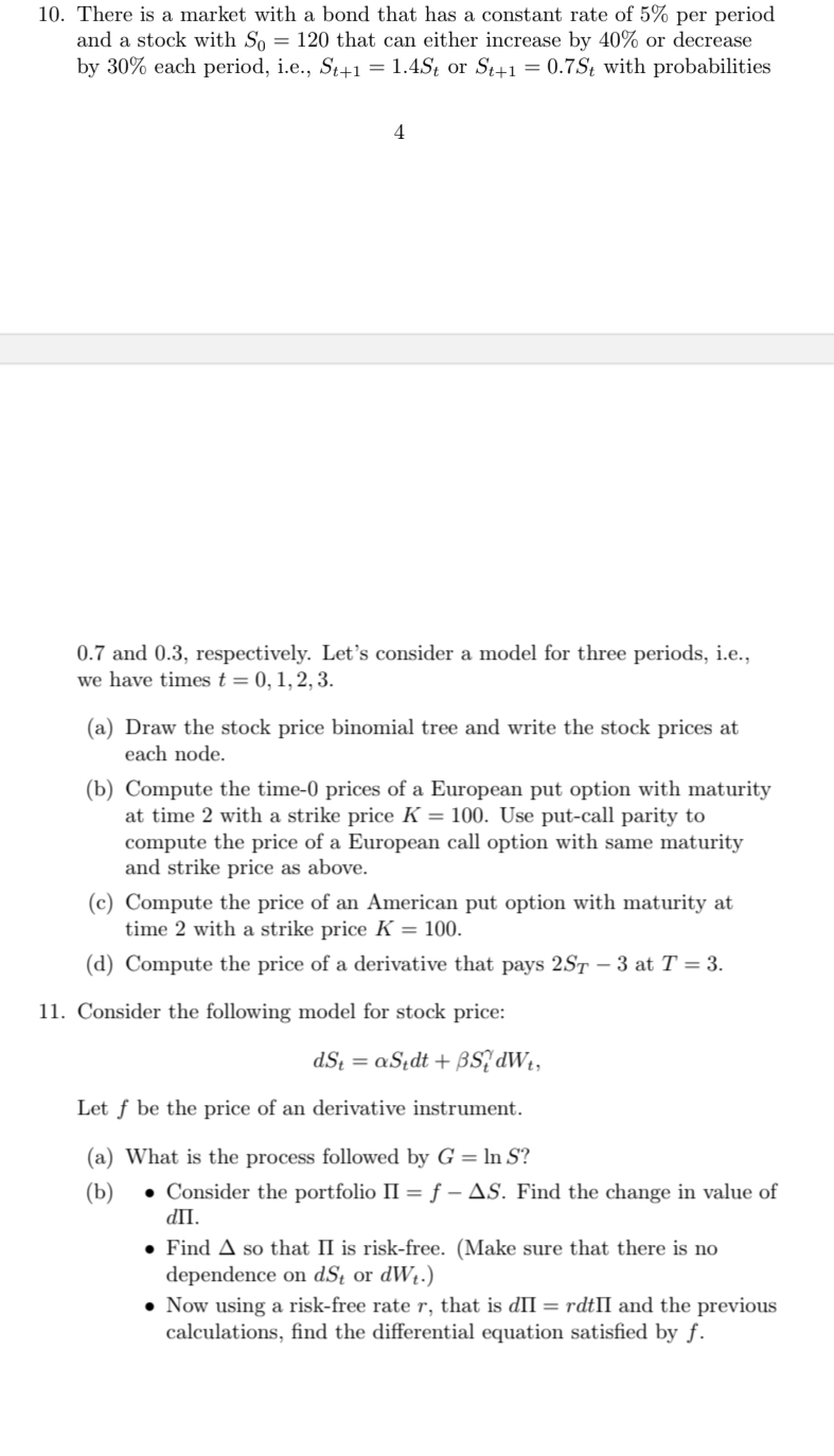 Solved There is a market with a bond that has a constant | Chegg.com