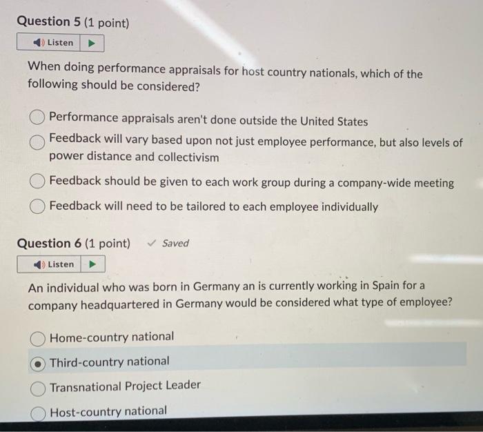 Solved When doing performance appraisals for host country | Chegg.com