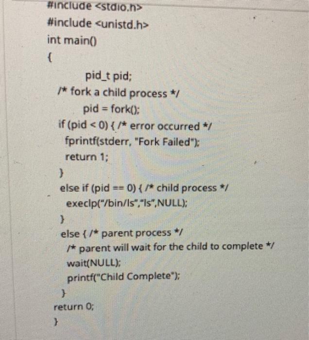 Solved Include Include Int Maino Pidt Pid Fork A 