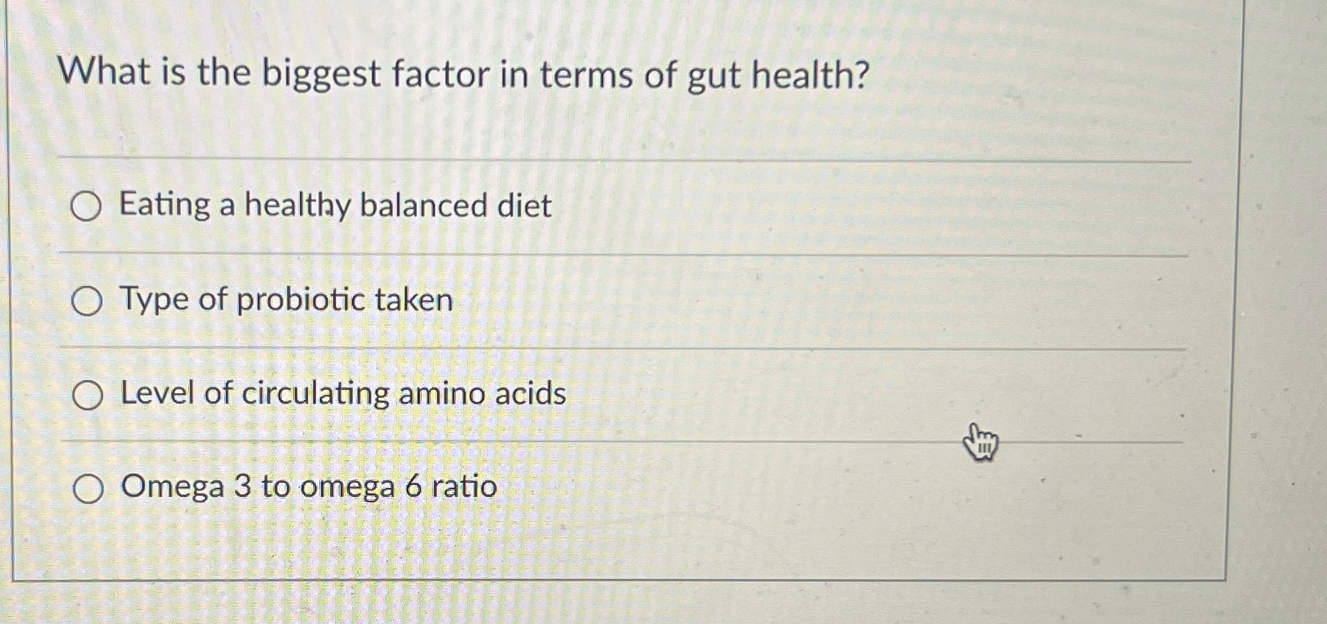 Solved What is the biggest factor in terms of gut | Chegg.com