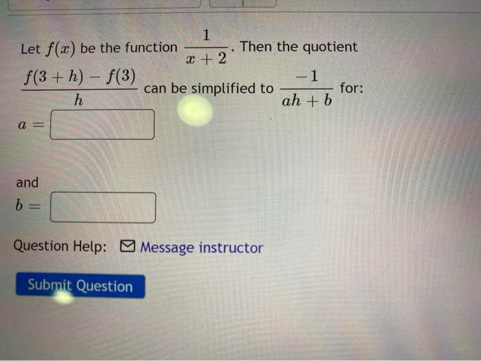 Solved 1 Let f(x) be the function . Then the quotient x + 2 | Chegg.com