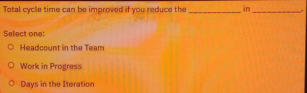 Solved Total cycle time can be improved if you reduce the in | Chegg.com