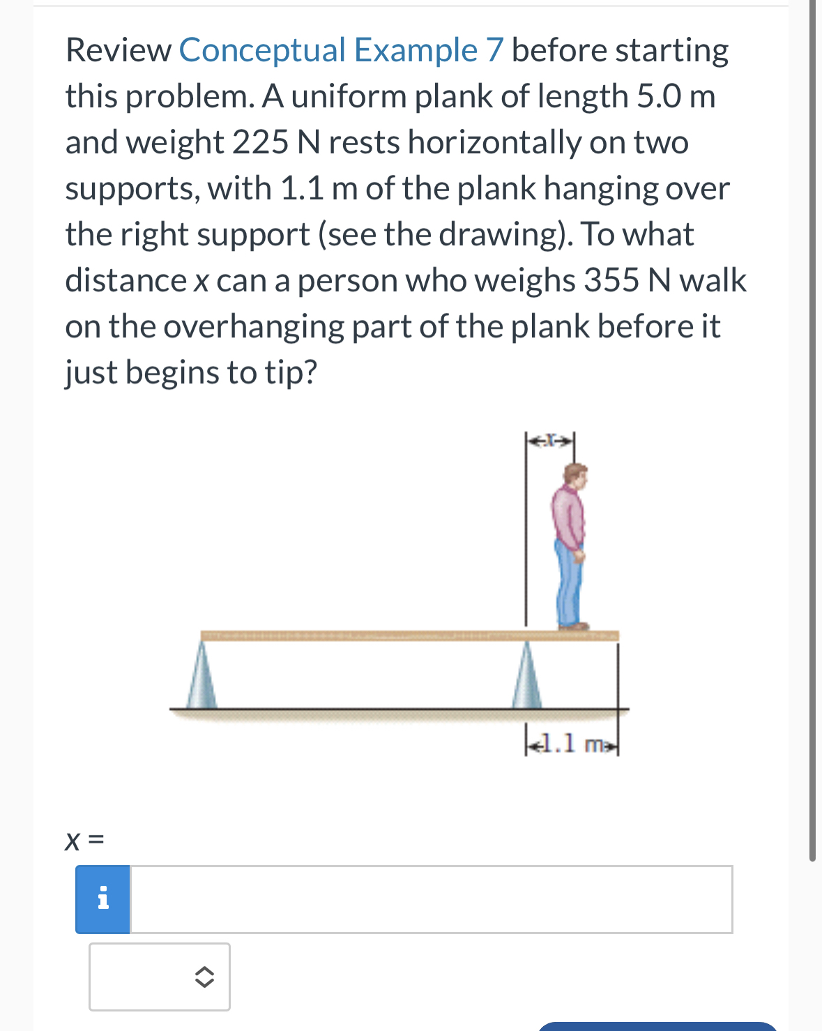 Solved Review Conceptual Example 7 ﻿before starting this | Chegg.com