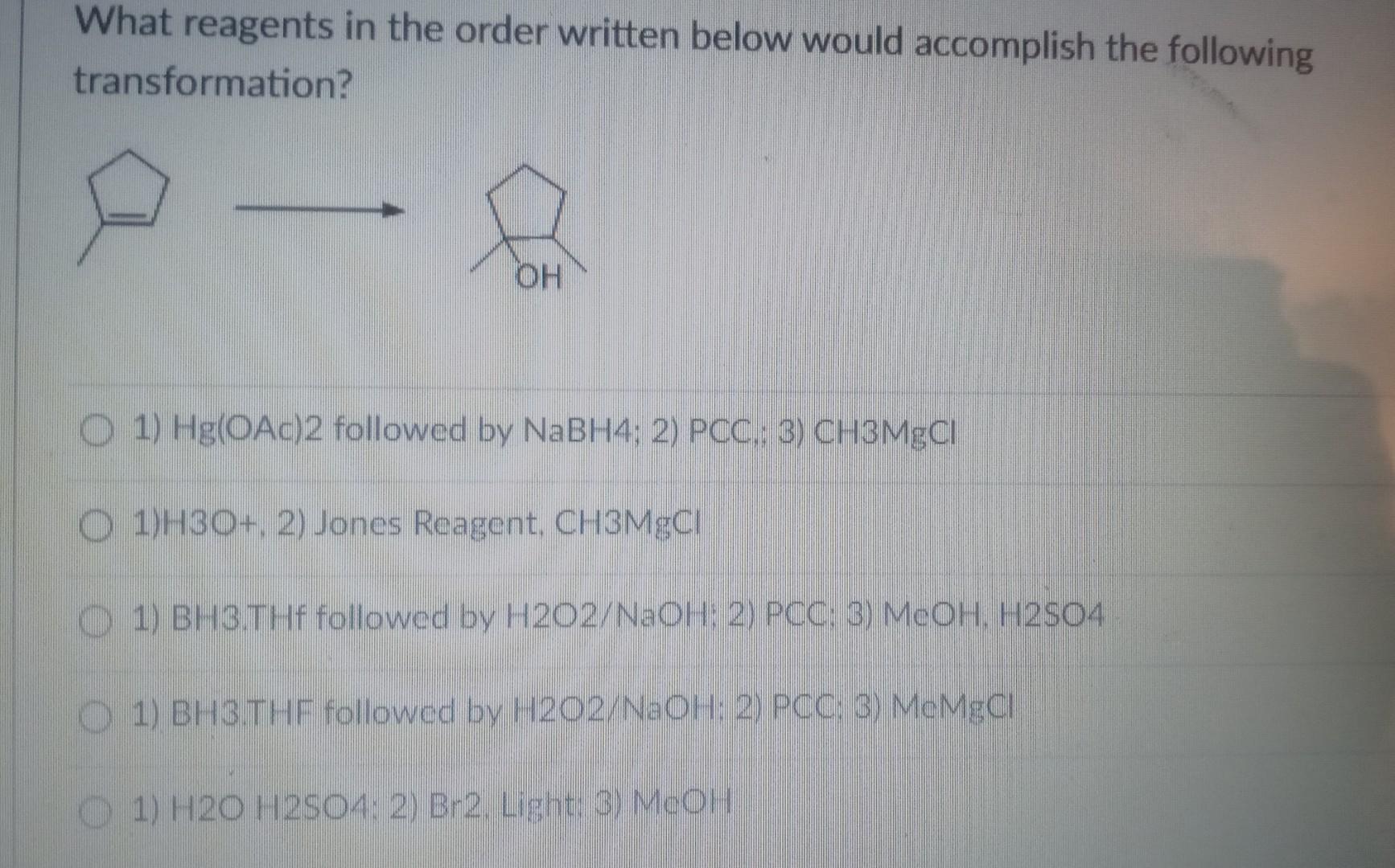 Solved Reaction of 1-pentene with CH3CO3H followed by | Chegg.com