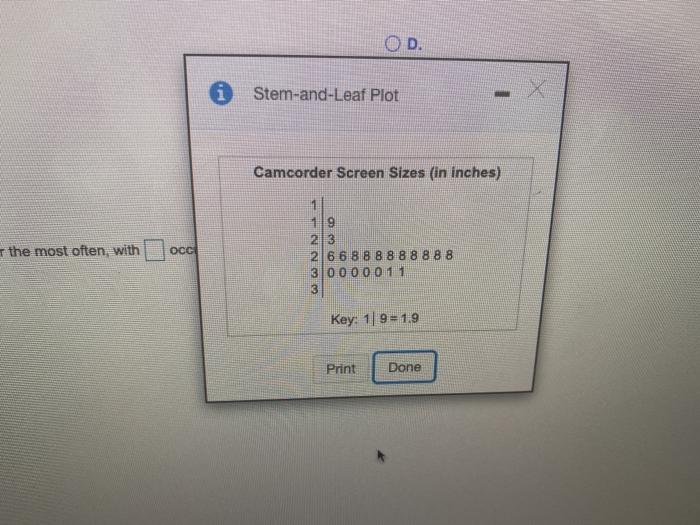 Solved Display the accompanying data in a dot plot. Describe | Chegg.com