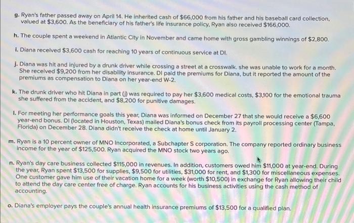 Solved Diana and Ryan Workman were married on January 1 of | Chegg.com