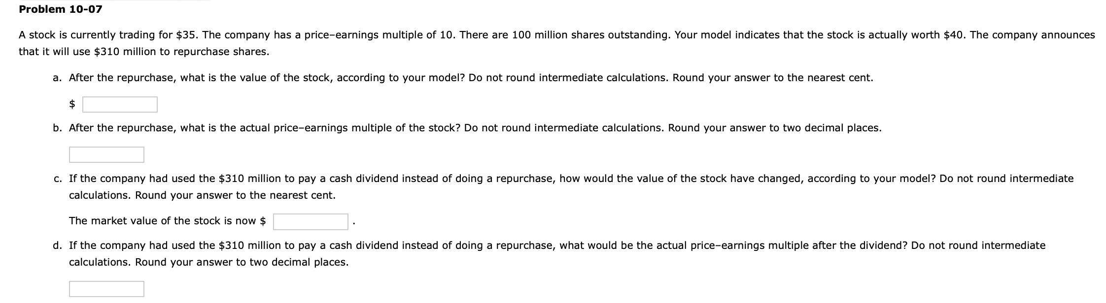 Solved Problem 10-07A stock is currently trading for $35. | Chegg.com