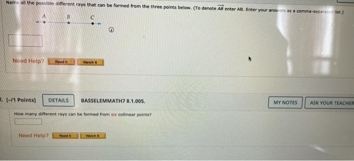 Solved Name all the possible different rays that can be | Chegg.com